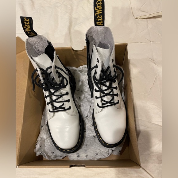 Dr. Martens | Shoes | Dr Martens Jason Boot White Platform | Poshmark